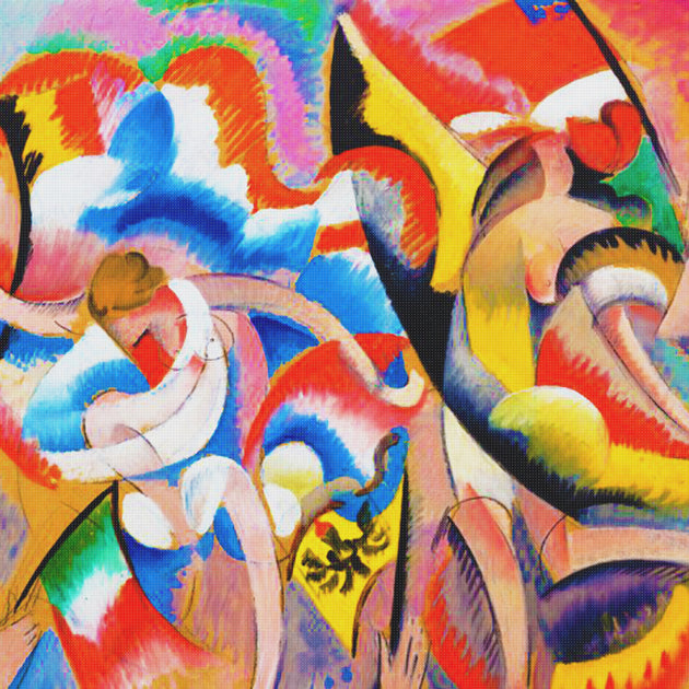 A Triumph of Abstract Colors by Alice Bailly Counted Cross Stitch Patt ...