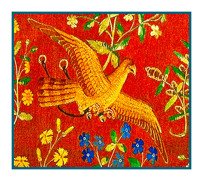 Bird Detail from Taste Panel from the Lady and The Unicorn Tapestries ...