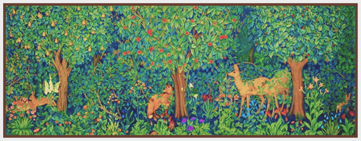 Forest Animals Runner Design by William Morris and Company Counted Cro ...