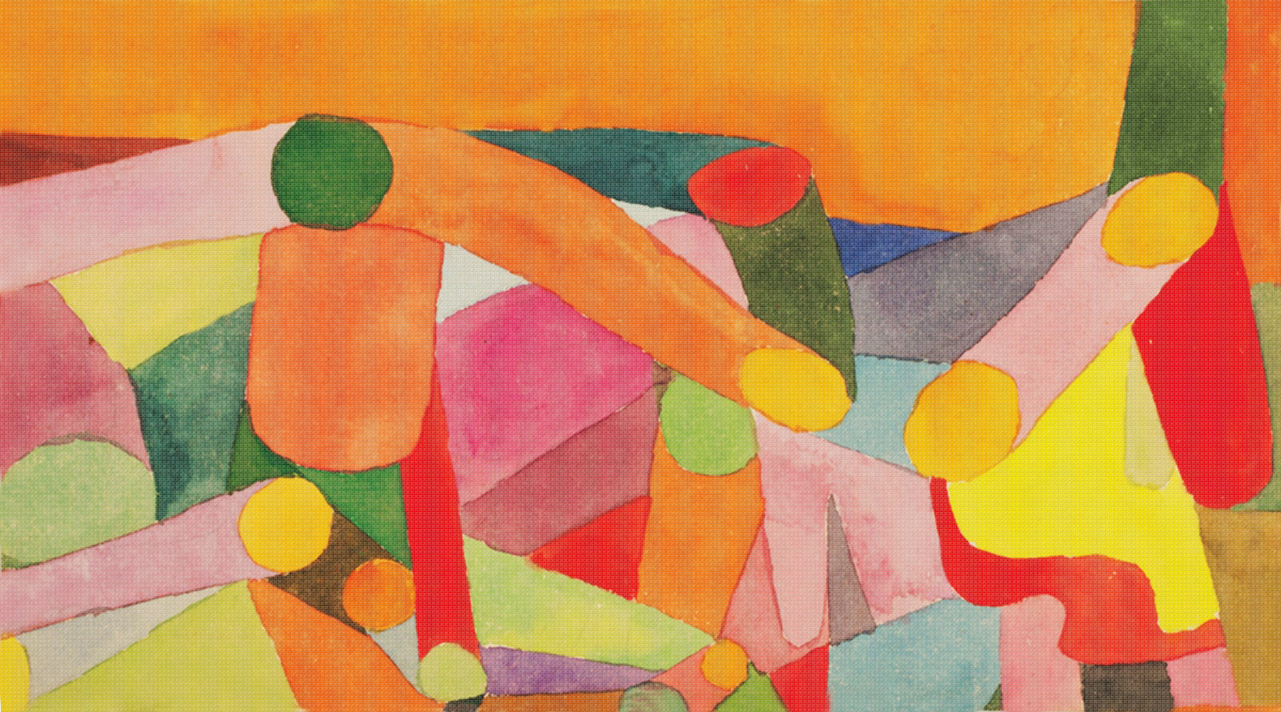 Paul Klee UNTITLED Abstract Counted Cross Stitch Pattern | Orenco ...