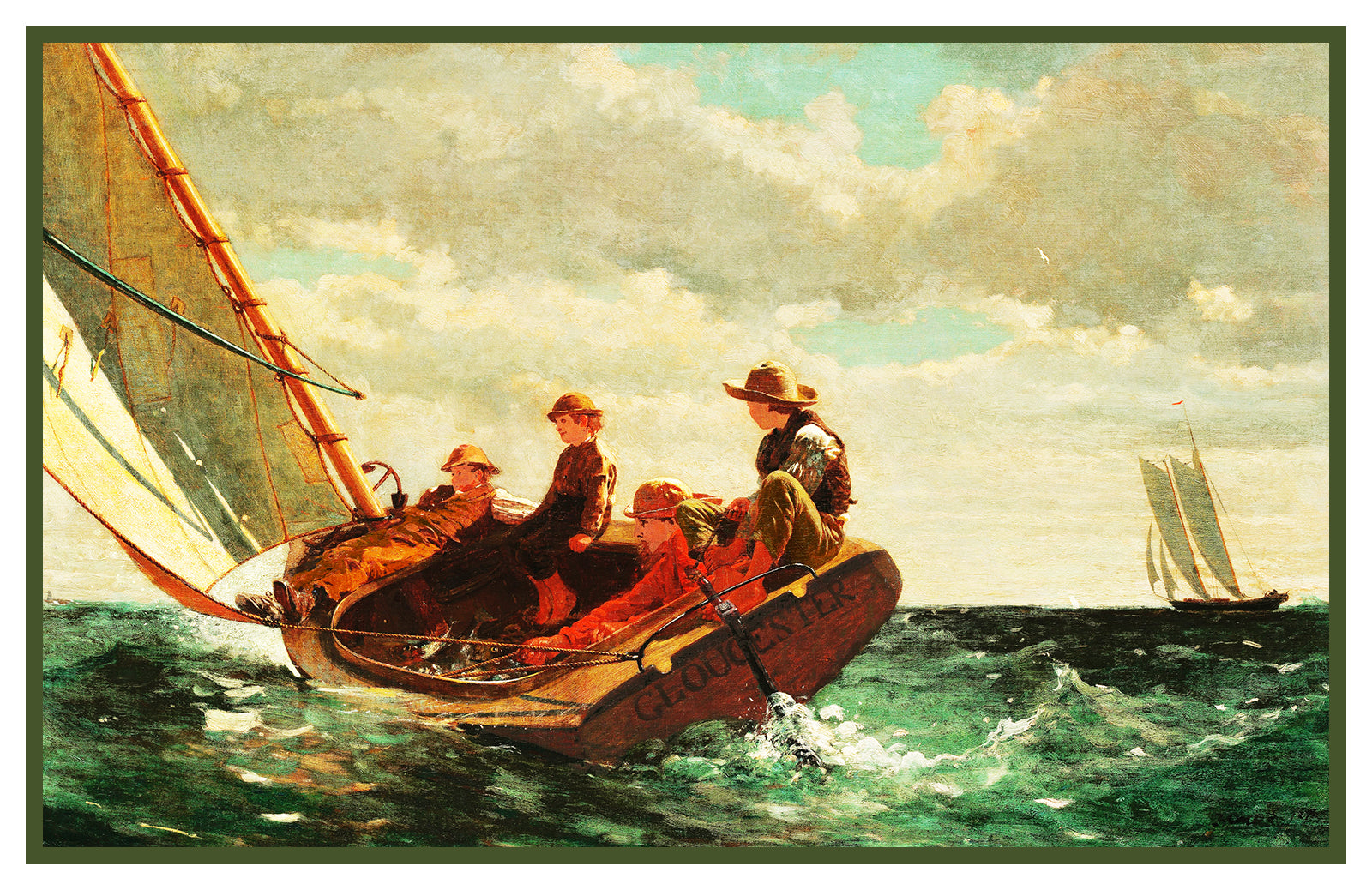 Breezing Up-Fair Winds by Winslow Homer Counted Cross Stitch Pattern ...