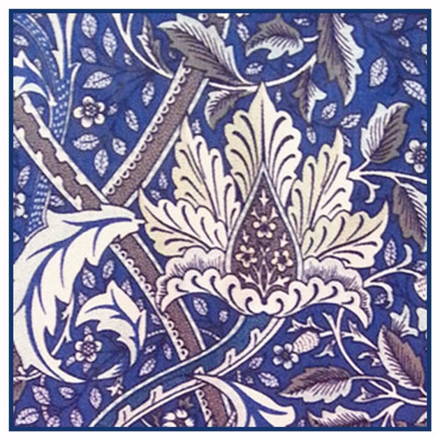 Blue Grey Ivory Windrush detail Design Counted Cross Stitch Pattern ...