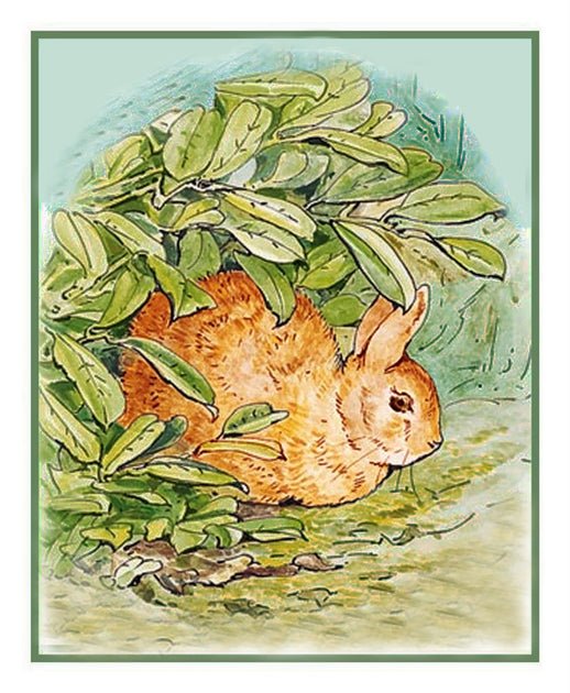 Peter Rabbit Hides in the Garden inspired by Beatrix Potter Counted Cr ...